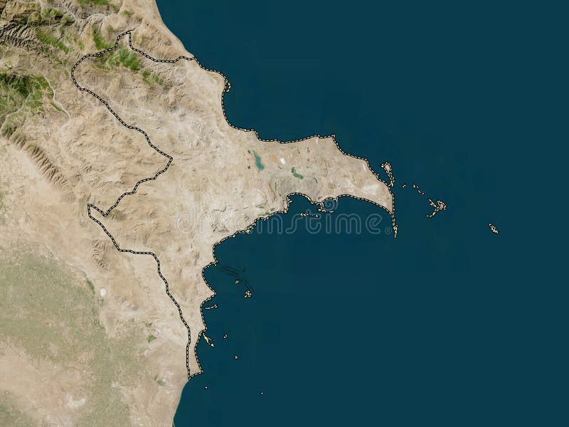 Absheron, Azerbaijan. Low-res Satellite. No Legend Stock Image - Image ...