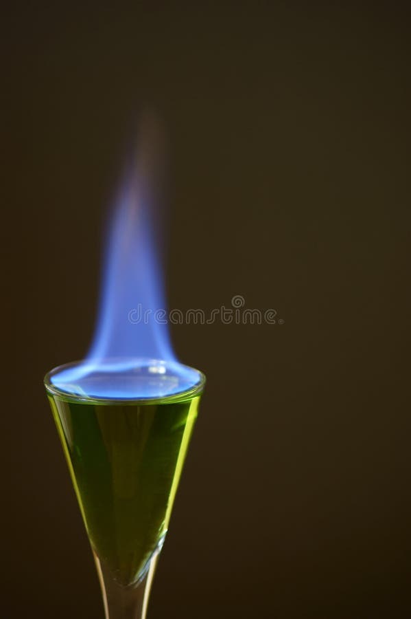 Absinthe on Fire in the Glass Stock Photo - Image of play, disco: 18459486
