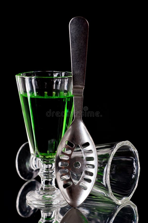Icy Absinthe drink stock photo. Image of beverage, cosmopolitan - 16385412