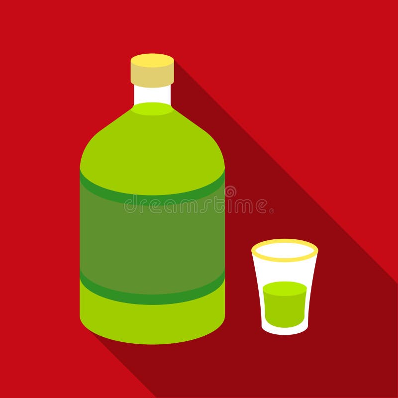 Absinthe Icon in Cartoon Style Isolated on White Background. Alcohol ...