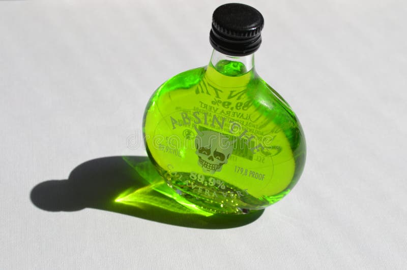 Absinthe and Label with Skull Editorial Photo - Image of label, shadow ...