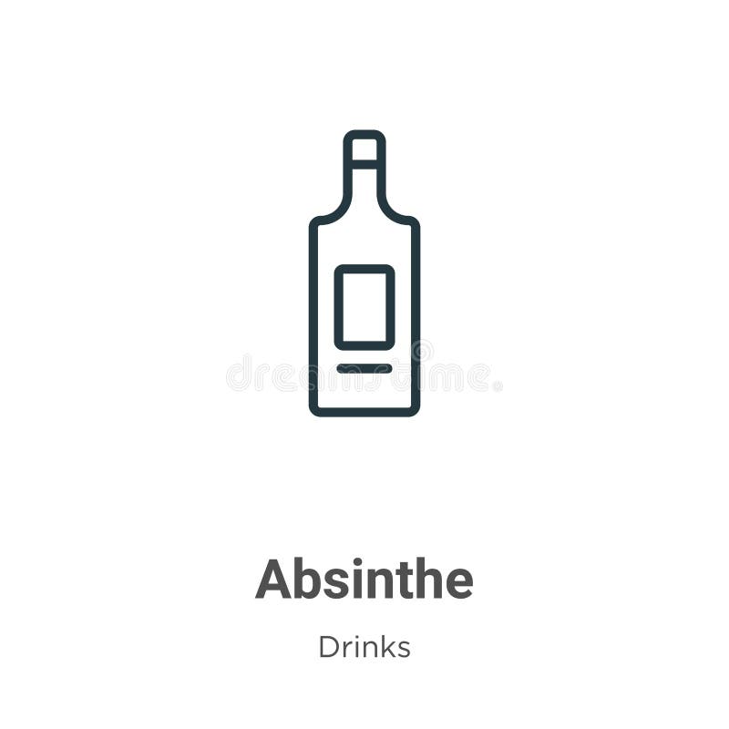 Absinthe Vector Icon on White Background. Flat Vector Absinthe Icon ...