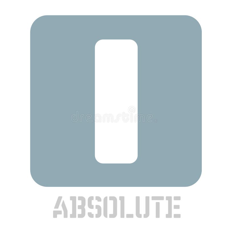 Absolute Icon in Trendy Design Style. Absolute Icon Isolated on White ...