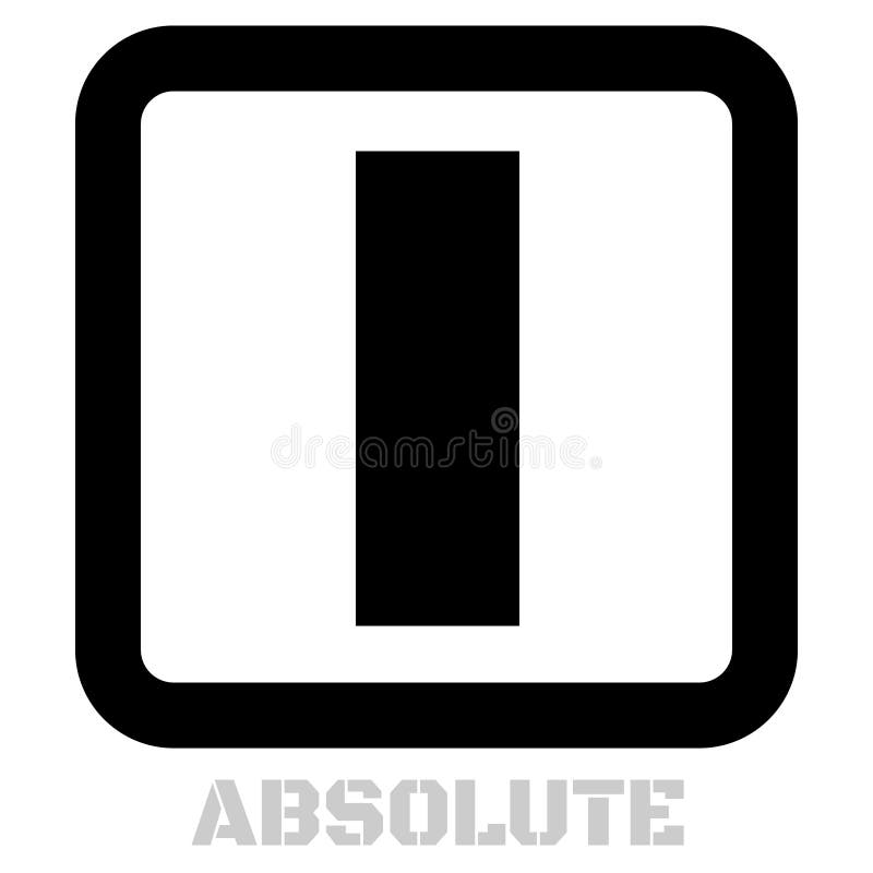 Absolute Concept Icon on White Stock Vector - Illustration of correct ...