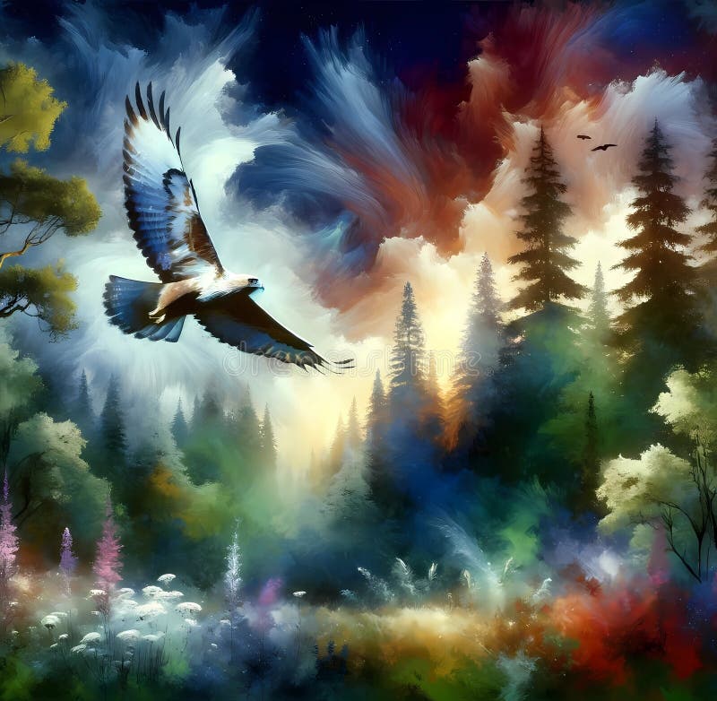 Absolute Freedom Illustration Scene - AI Generated Image Stock ...