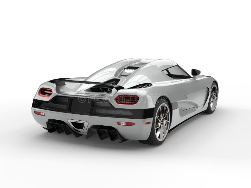 Absolute Luxury Super Sports Car - Back View Stock Illustration ...