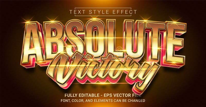 Absolute Victory Text Style Effect. Editable Graphic Text Template ...