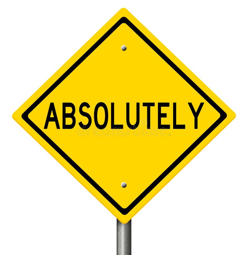 Yellow Highway Warning Sign Stock Illustration - Illustration of street ...