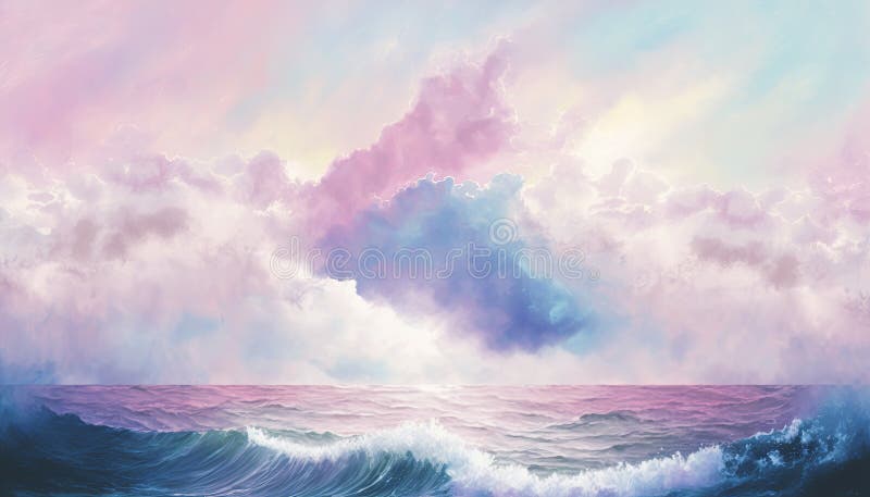 Absolutely Stunning Generative Ai Illustration of Wave and Cloud ...