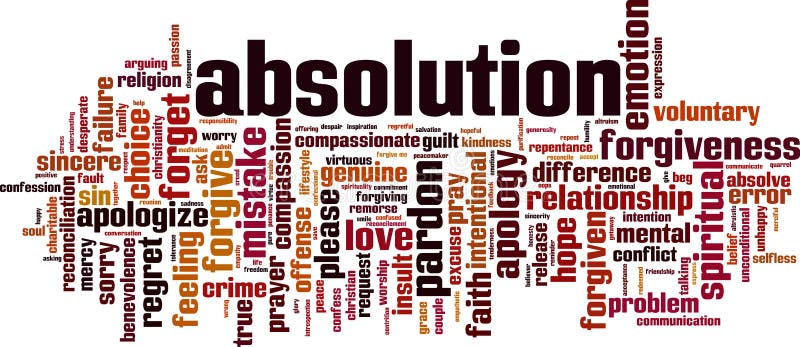 Absolution word cloud stock vector. Illustration of forgiveness - 162744387