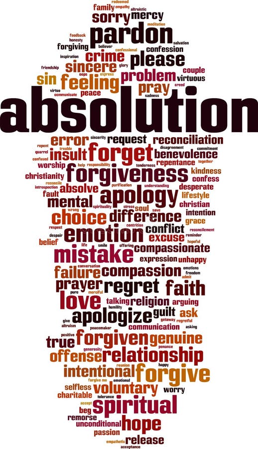 Absolution word cloud stock vector. Illustration of forgiveness - 162744387