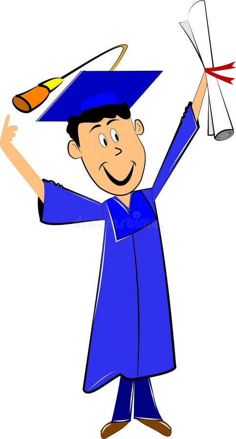 Absolvent vektor abbildung. Illustration von rüber, hausarbeit - 22606338