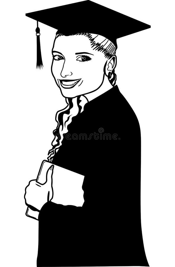 Absolvent Mit Diplomillustration Vektor Abbildung - Illustration von ...