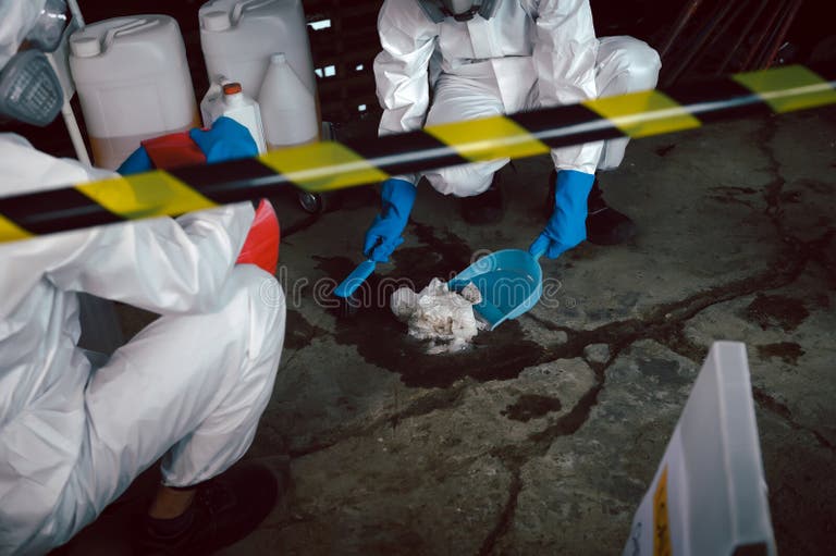 Absorb Spillage, How To Contain Chemical Spill, Part of Steps for ...