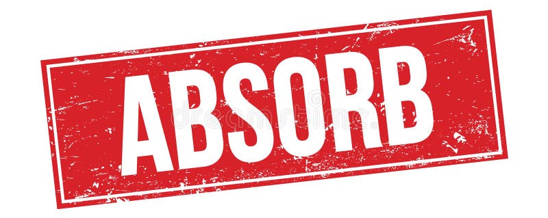 ABSORB Text on Red Grungy Rectangle Stamp Stock Illustration ...