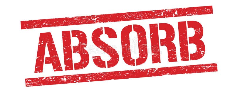 ABSORB Text on Red Vintage Lines Stamp Stock Illustration ...