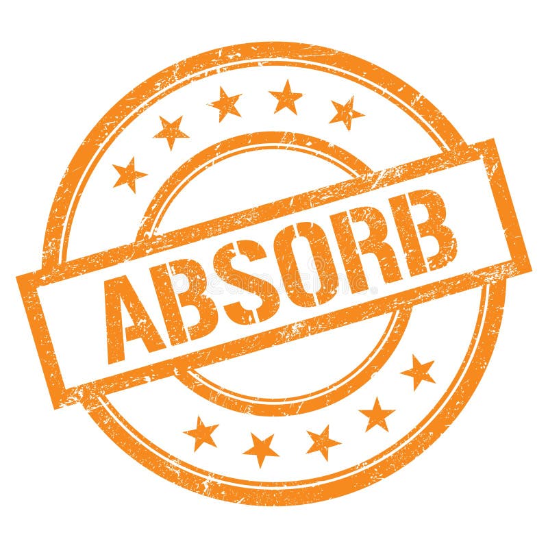 ABSORB Text Written on Orange Vintage Stamp Stock Illustration ...