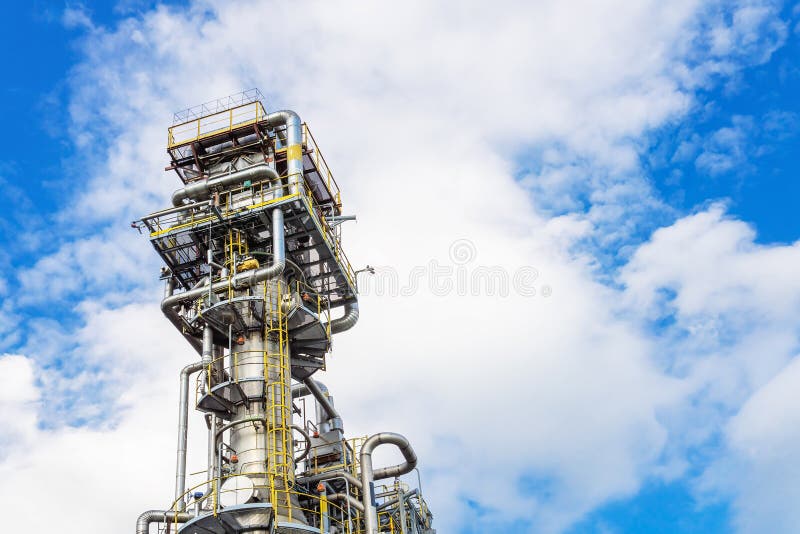 The Absorption Column of the Gas Processing Plant Stock Image - Image ...
