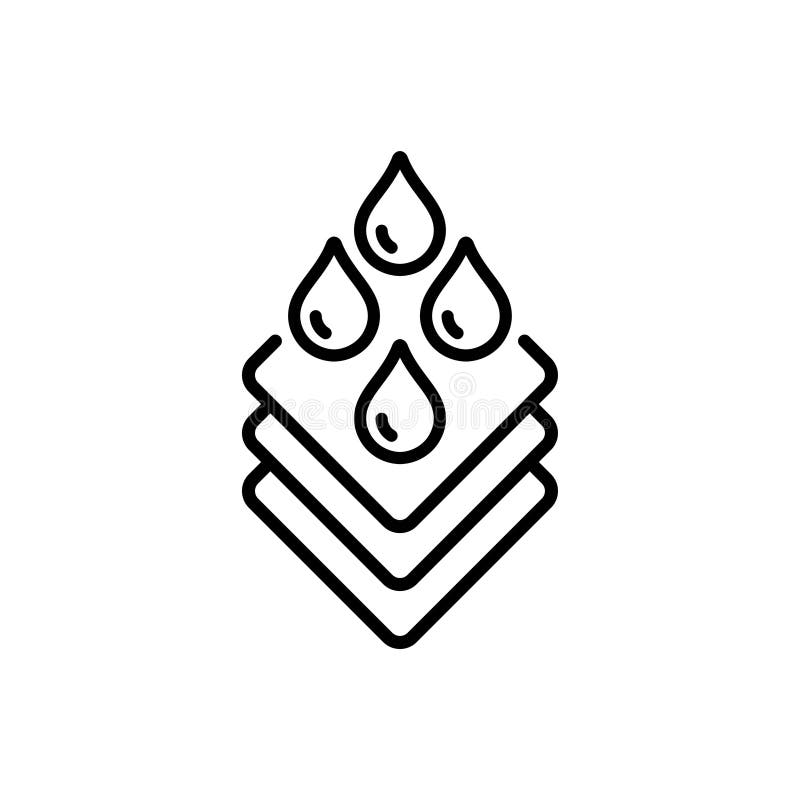 Absorption Icon. Absorb Soft Layers and Drops Isolated on White Stock ...