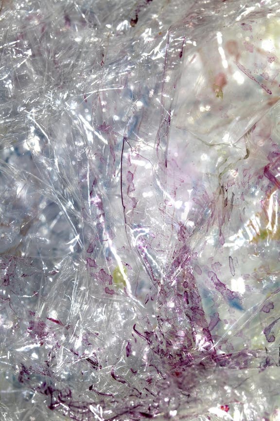 Absract Background of Shiny Plastic and Bubbles Dreating Bright Sci-fi ...
