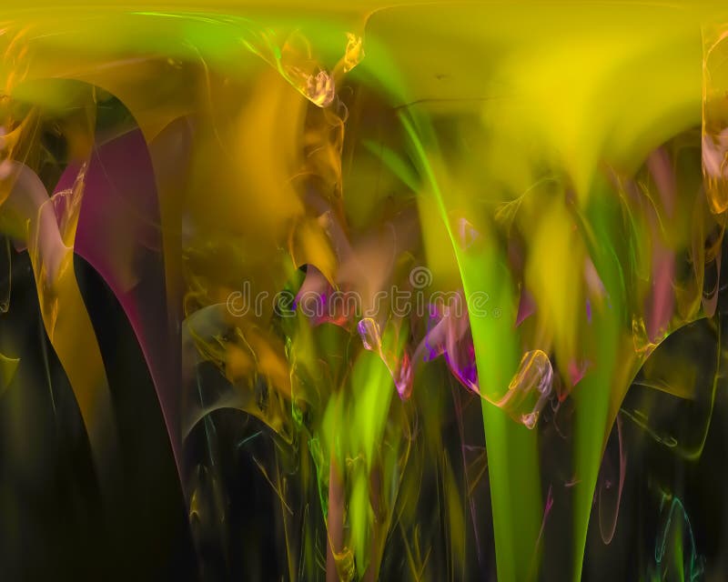 Absract Digital Fractal Science Chaos , Effect Magic Imagination ...