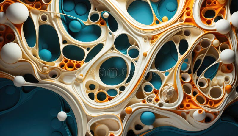 Absract Dynamic Organic Background. Biomorphic Design Free Form Surface ...