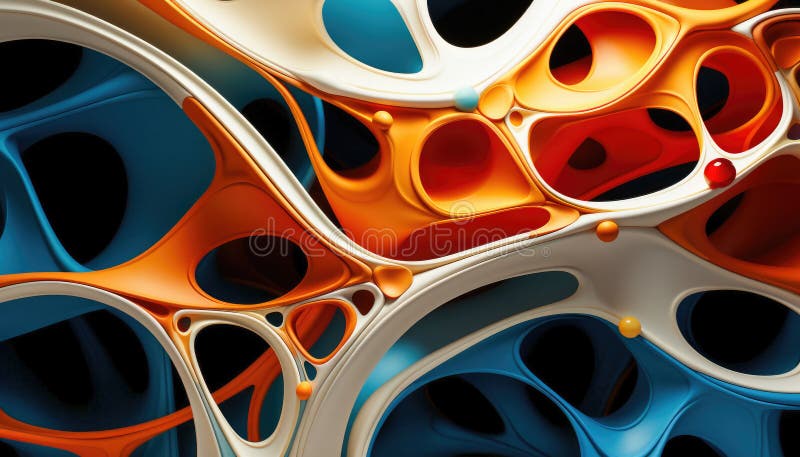 Absract Dynamic Organic Background. Biomorphic Design Free Form Surface ...