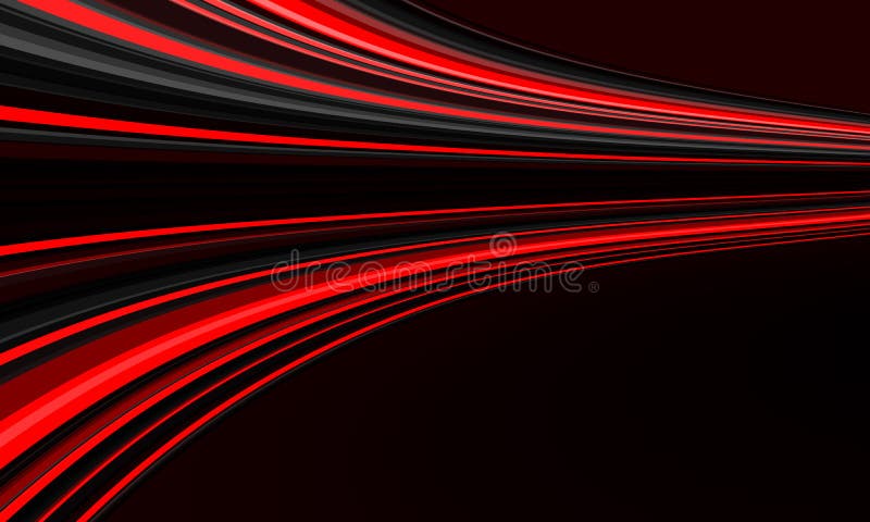 Absract Red Black Lines Speed Curve Motion Dynamic Geometric Design Modern Futuristic Technology ...