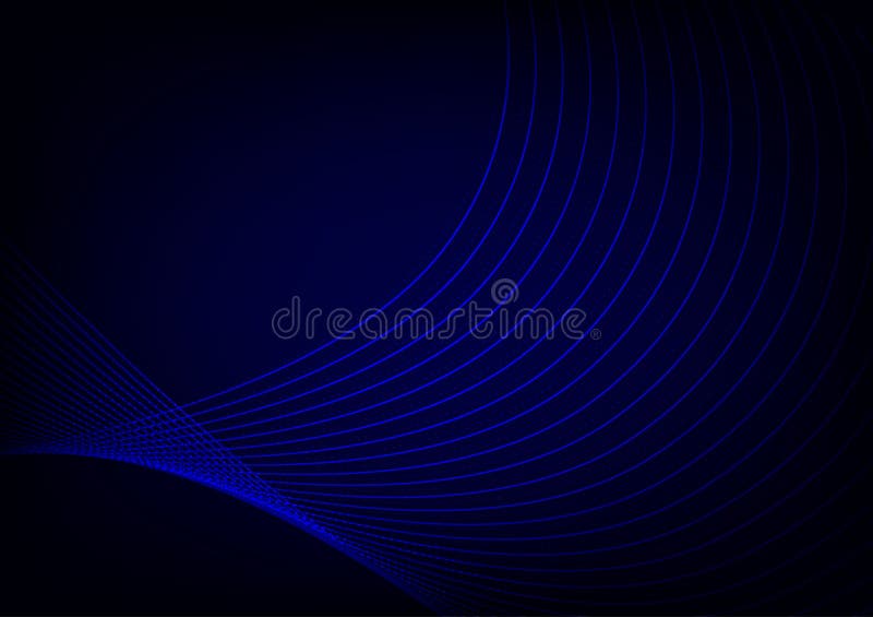 Abstact Blue Flow Light Line Digital Technology Curve Background Stock ...