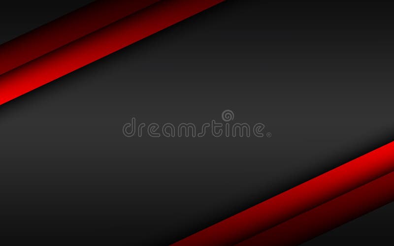 Abstact Red Line Vector Background. Overlap Layers on Black Background ...