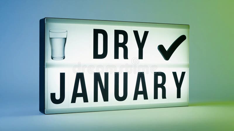 Abstaining from Alcohol: Dry January ,AI Generated Stock Illustration ...