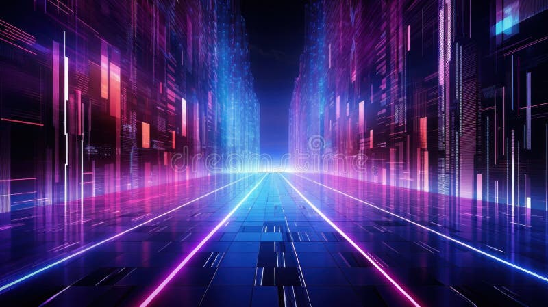 Abstarct Background Light of Futuristic High-speed Light in Cyberspace ...