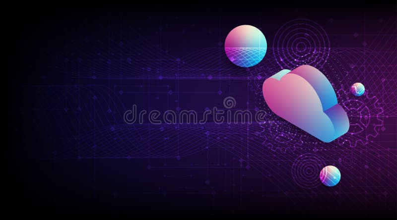 Abstract Cloud Storage Background and Network Technology. Data Web ...