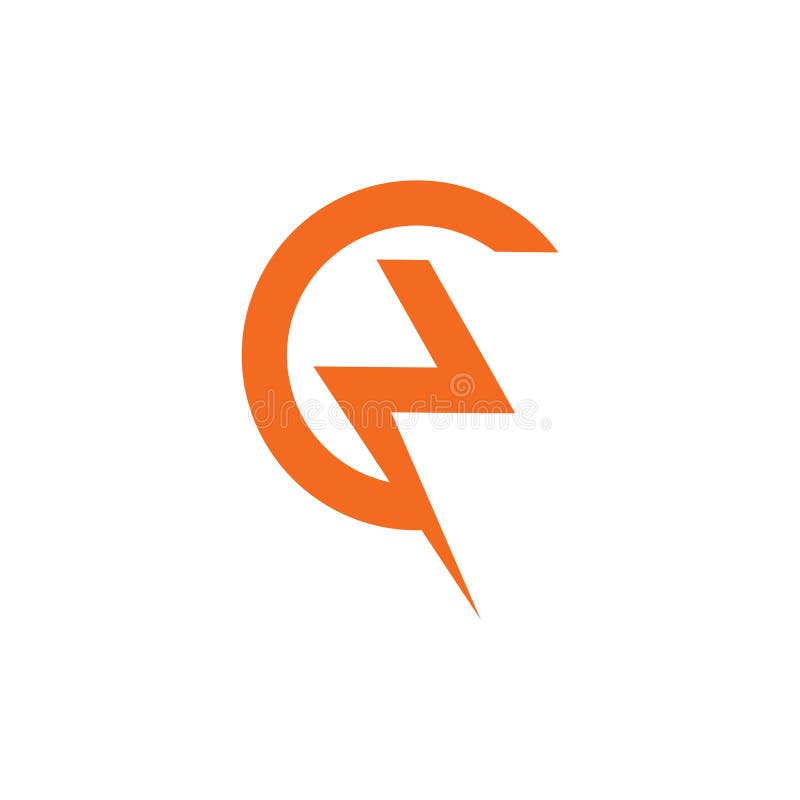 Abstarct Letter C N Thunder Strike Logo Vector Stock Vector ...