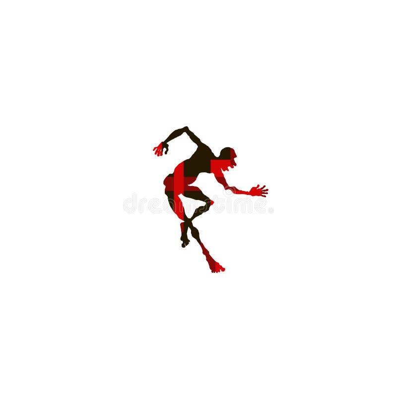 Vector Aggressive and Expressive Male Dance Book Illustration. Stock ...