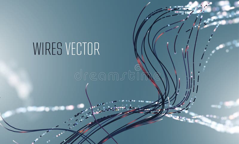 Abstrac Futuristic Hightech Vector Background. Hi-tech Wire Network ...