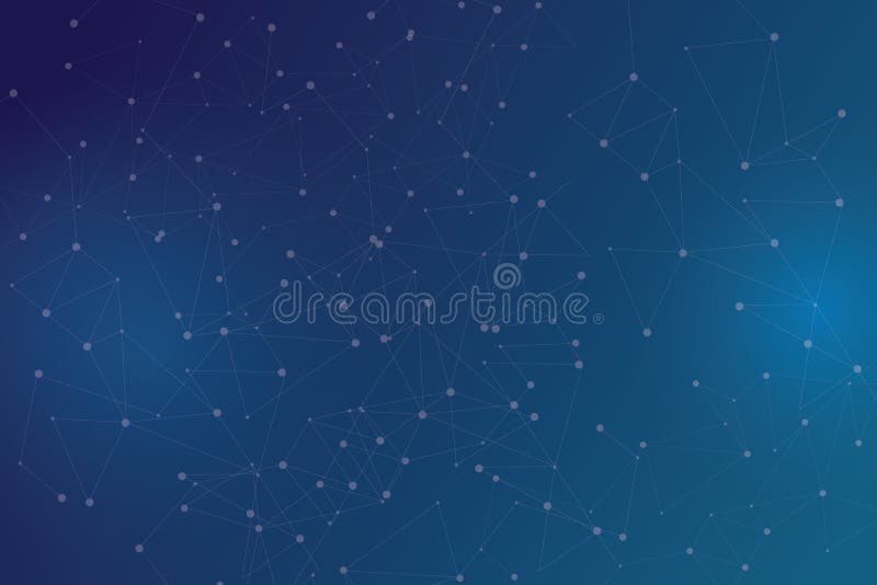 Triangle Abstract Space Dots Lines Stock Vector - Illustration of blue ...