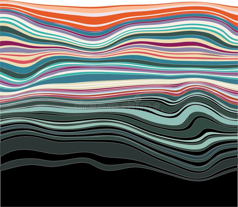 Abstrack Line Colorful Wave Stock Vector - Illustration of ocean ...