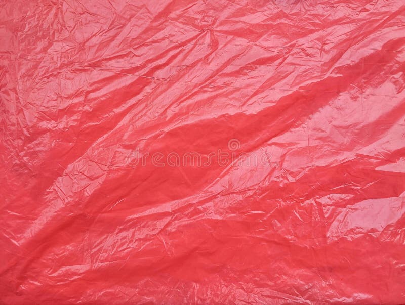 Abstrack Red Crumpled Plastic Bag Texture and Background Stock Image ...