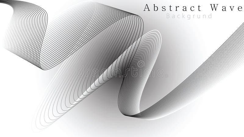 Abstrack Wave Line Art Background Stock Vector - Illustration of sketch ...