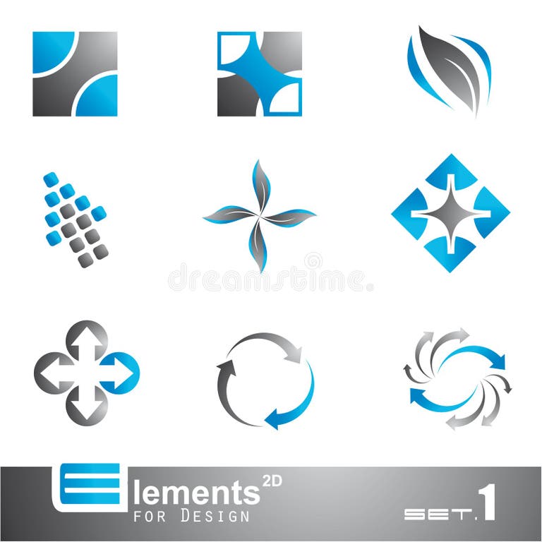 Abstract 2D Elements - Set 1 Stock Vector - Illustration of circles ...