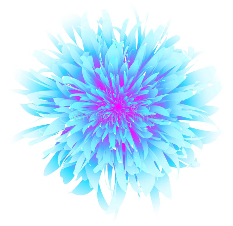 A Graphic Design of a Flower Resembling a Dahlia or Chrysanthemum, with ...