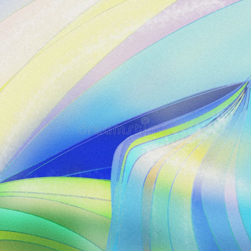 Waterfall and Grassland Abstract, Texture Background Stock Illustration ...