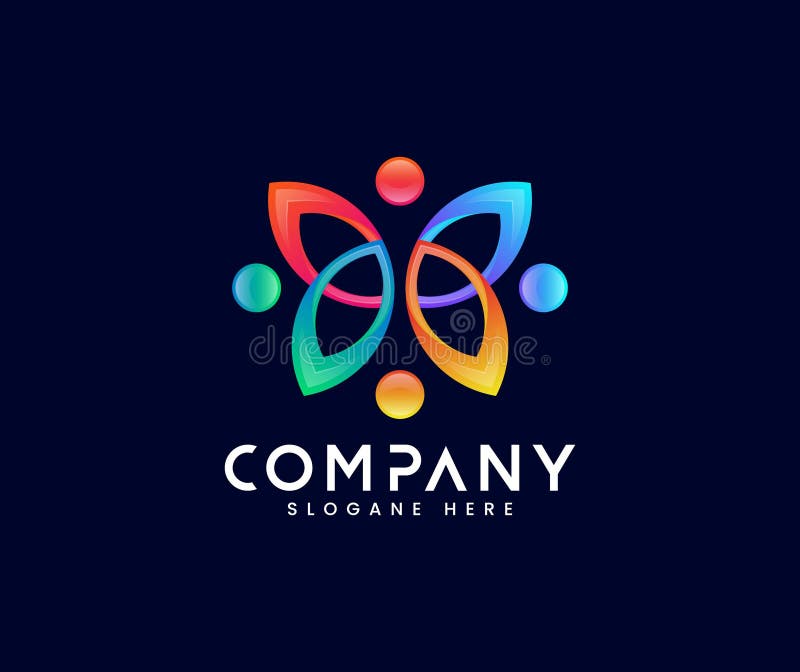 Abstract 3d Awesome Gradient Modern Colourful Logo Design Stock Vector ...