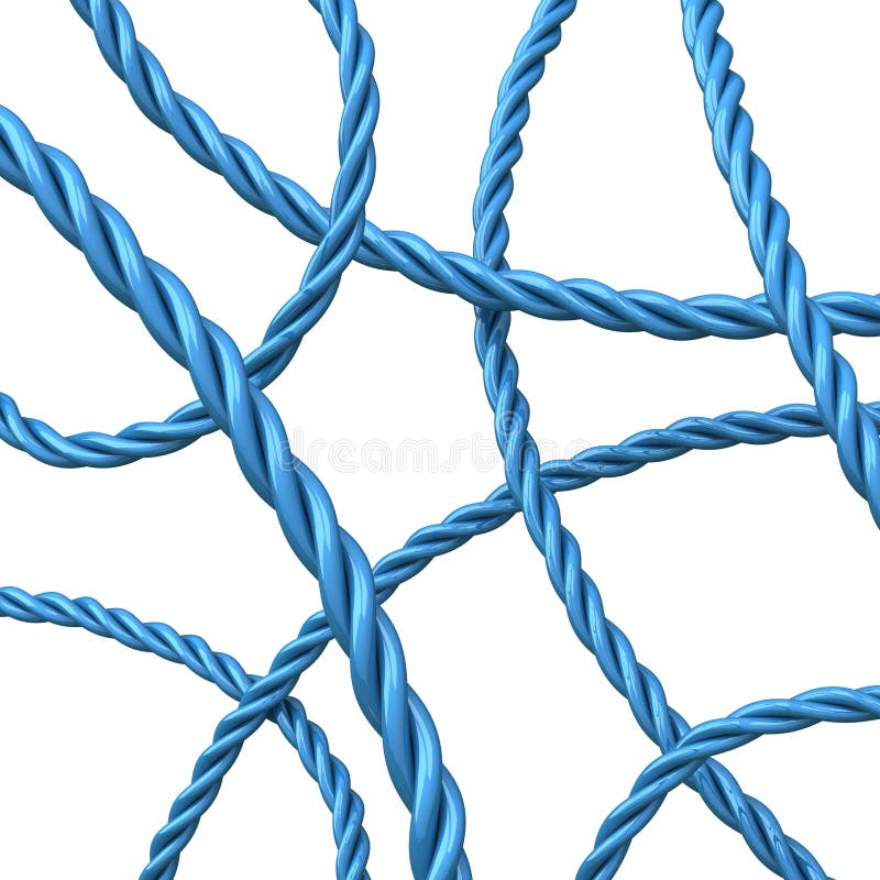 Abstract 3d Background - Blue Ropes Stock Illustration - Illustration ...