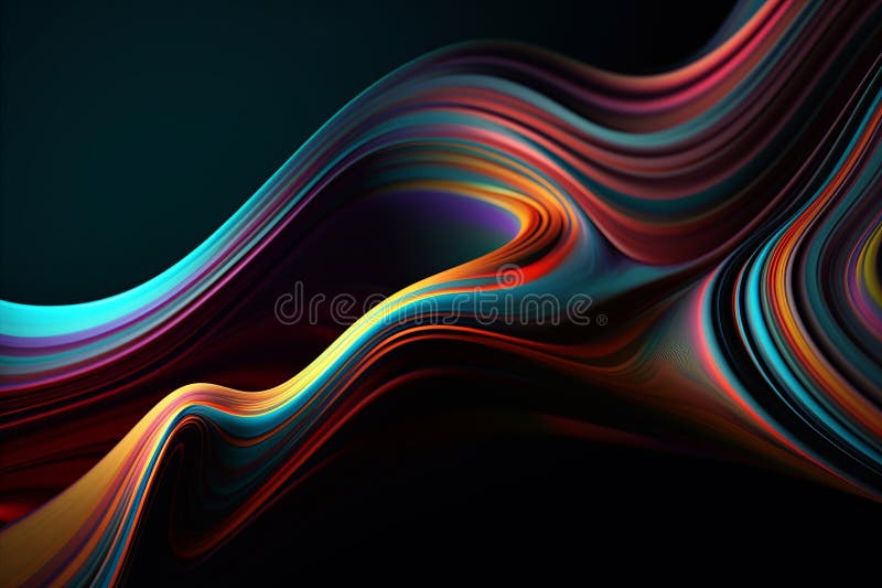Abstract 3D Background. a Smooth Flowing Flow with Wavy Background ...