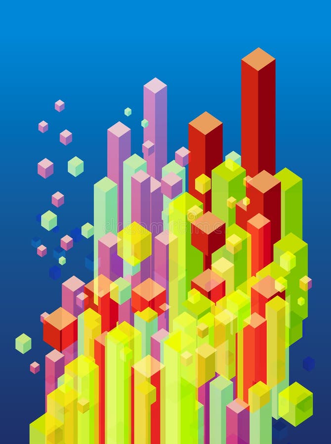 Abstract 3d blocks stock illustration. Illustration of artistic - 11619851