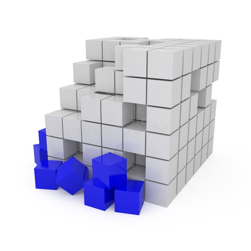 Abstract 3D Blocks stock illustration. Illustration of graphic - 16304093