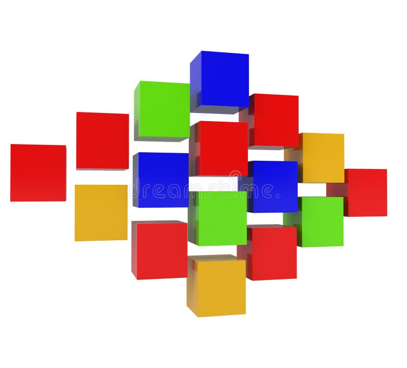 Abstract Red Blocks stock illustration. Illustration of background ...