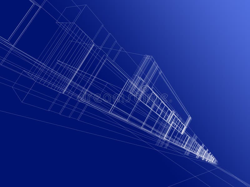 Abstract 3D construction stock illustration. Illustration of industry ...